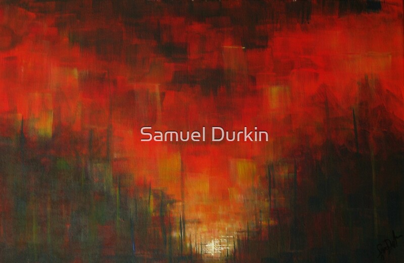 "Sunset in Red" by Samuel Durkin | Redbubble