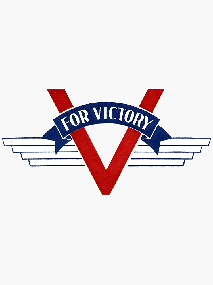 "WWII " V " For Victory" Sticker for Sale by historicimage | Redbubble