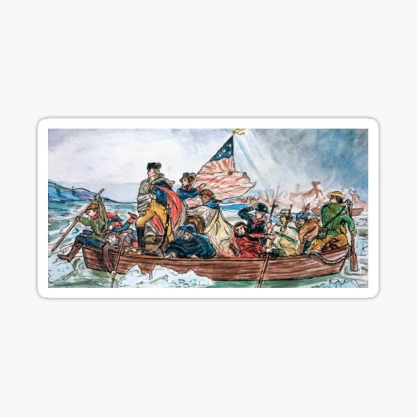 "Washington Crossing the Delaware with swag" Sticker for Sale by ...