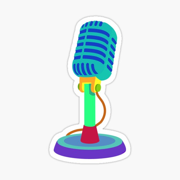 "Classic Retro Vocal Microphone Color Pop" Sticker for Sale by ...