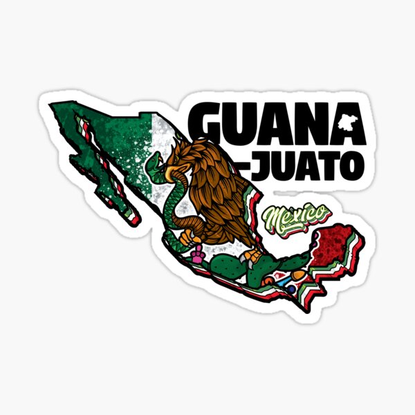 "Guanajuato, Map of Mexico" Sticker by Fr33m4n1111 | Redbubble