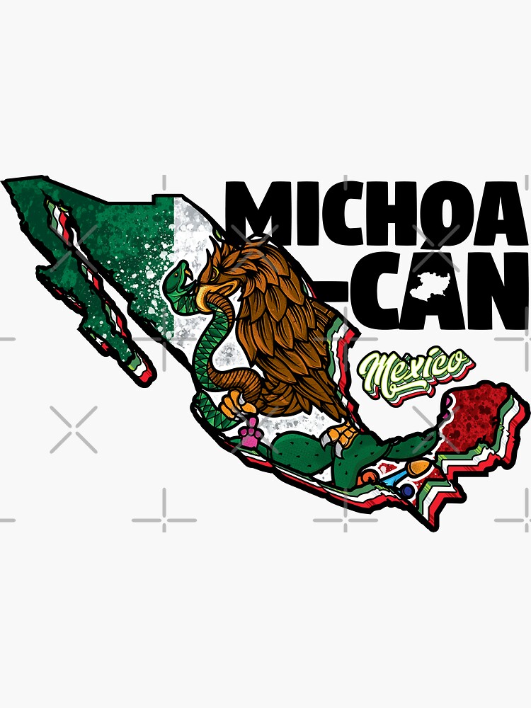 "Michoacán, Map of Mexico" Sticker by Fr33m4n1111 | Redbubble