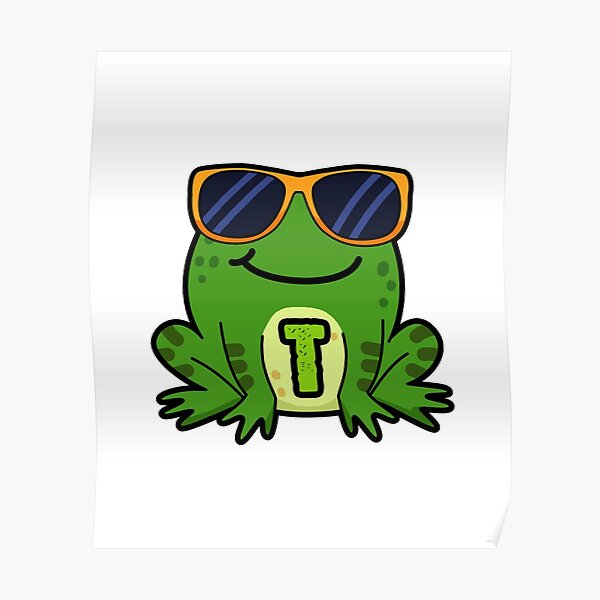 "Alphabet Letter T Toadally Cool Toad " Poster for Sale by kidsmonogram ...