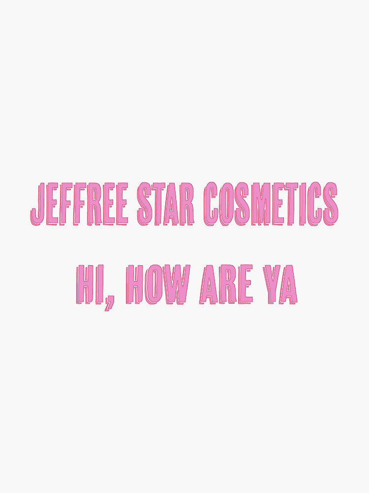 "Jeffree Star" Sticker by sloanlawless | Redbubble
