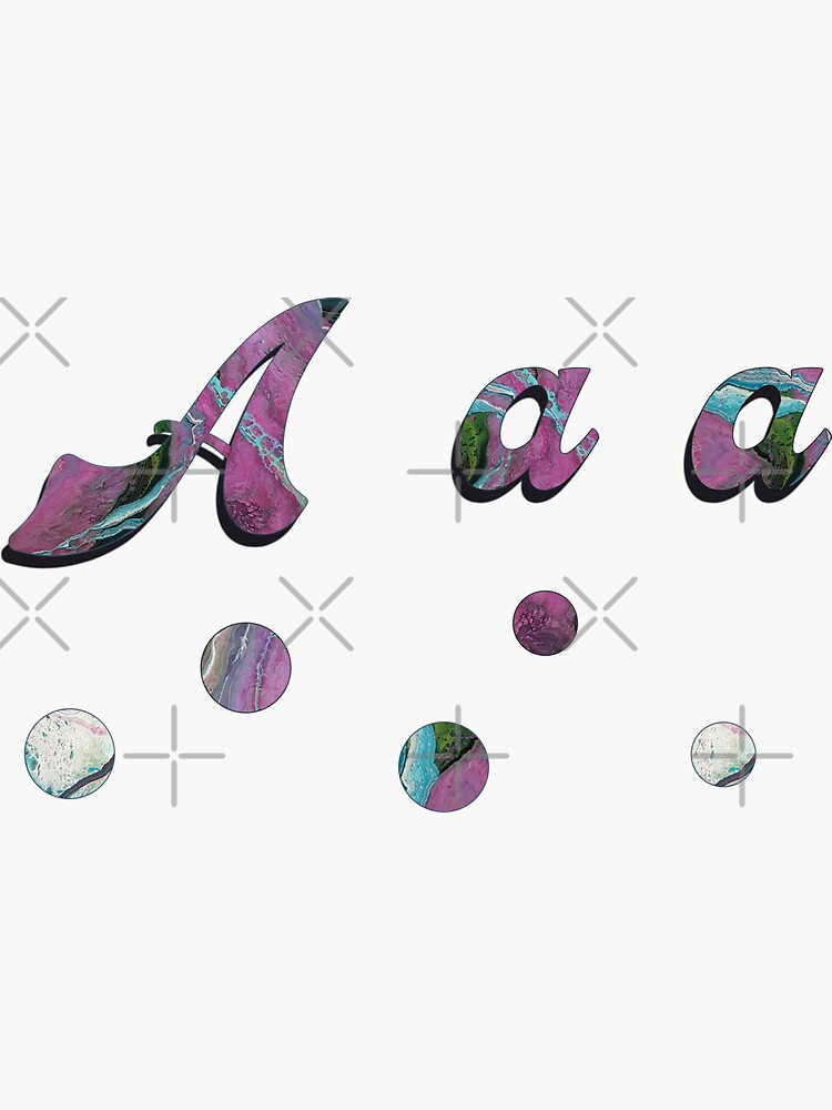 "Paint Alphabet Stickers A" Sticker by Stenzy | Redbubble