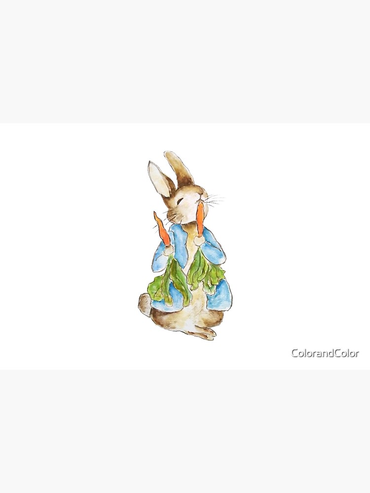 Cute Peter Rabbit Eating Carrot Bath Mat