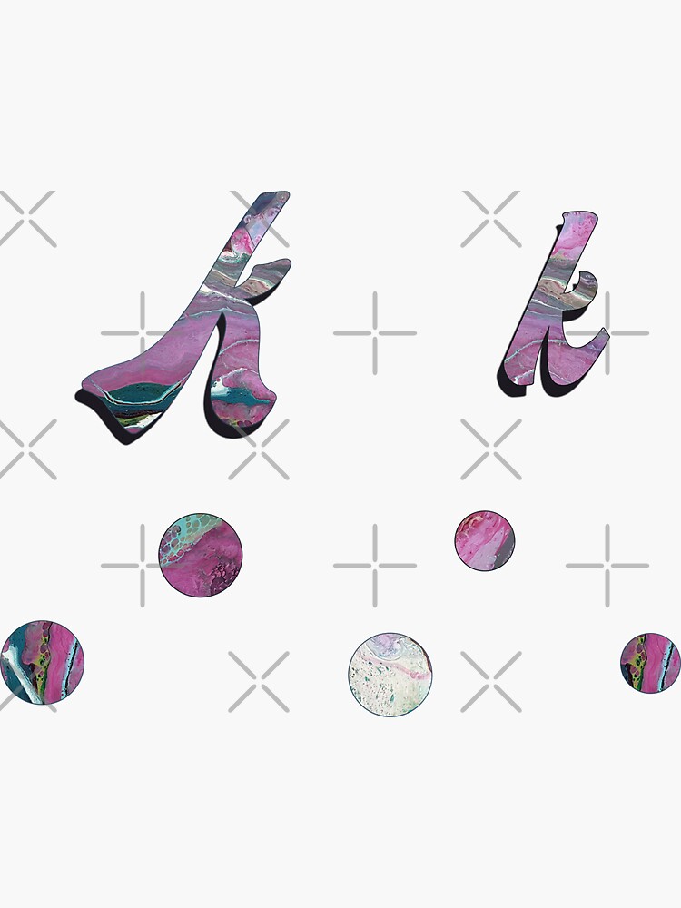 "Alphabet Stickers K" Sticker for Sale by Stenzy | Redbubble
