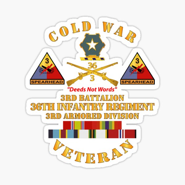 Pegatina «Ejército - Veterinario de la Guerra Fría con 3. ° Bn - 36 ...