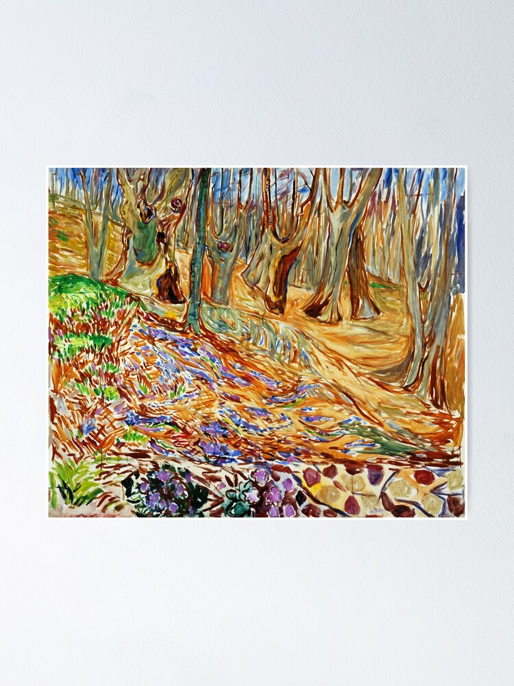 "Edvard Munch - Spring in the Elm Forest" Poster by vakashop | Redbubble