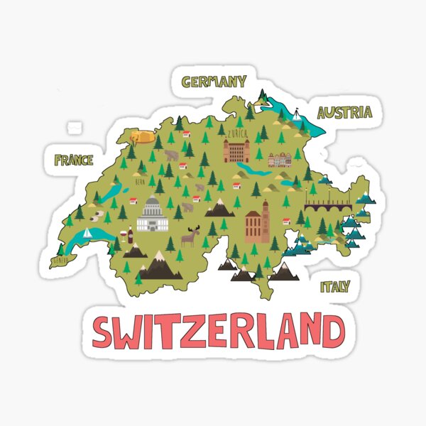 "Switzerland" Sticker by madtoyman | Redbubble