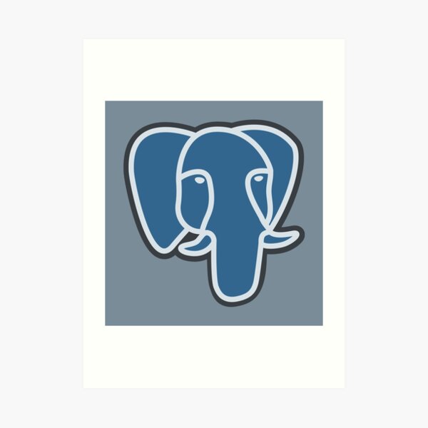 "PostgreSQL Soft Logo, Cute Elephant Slonik" Art Print by mstfcntrk ...