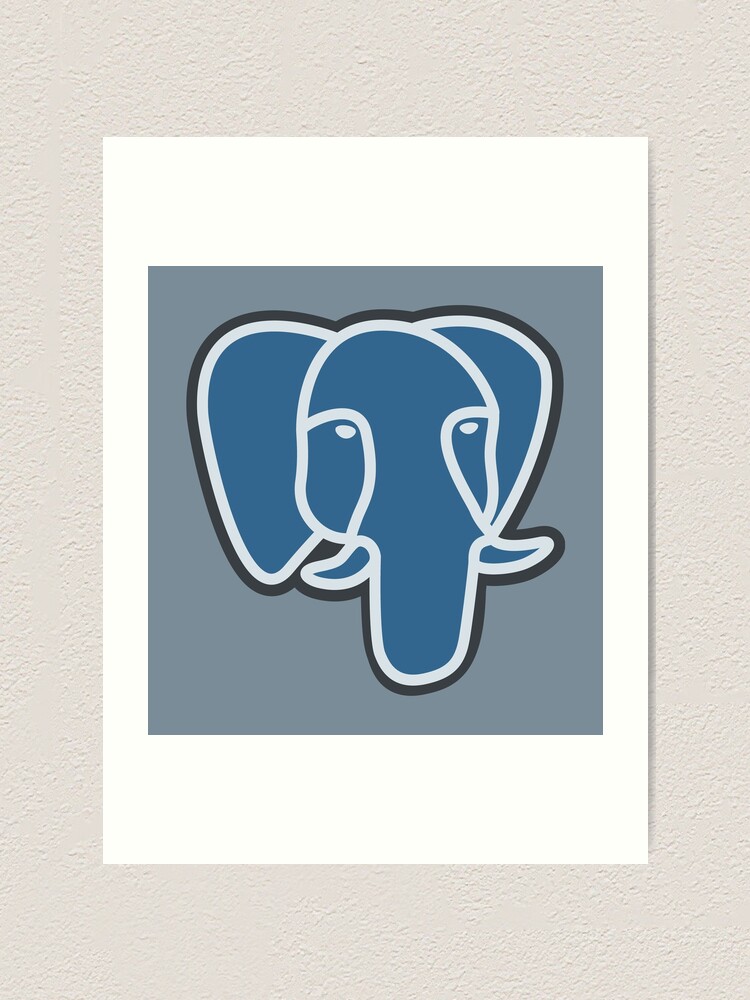 "PostgreSQL Soft Logo, Cute Elephant Slonik" Art Print by mstfcntrk ...
