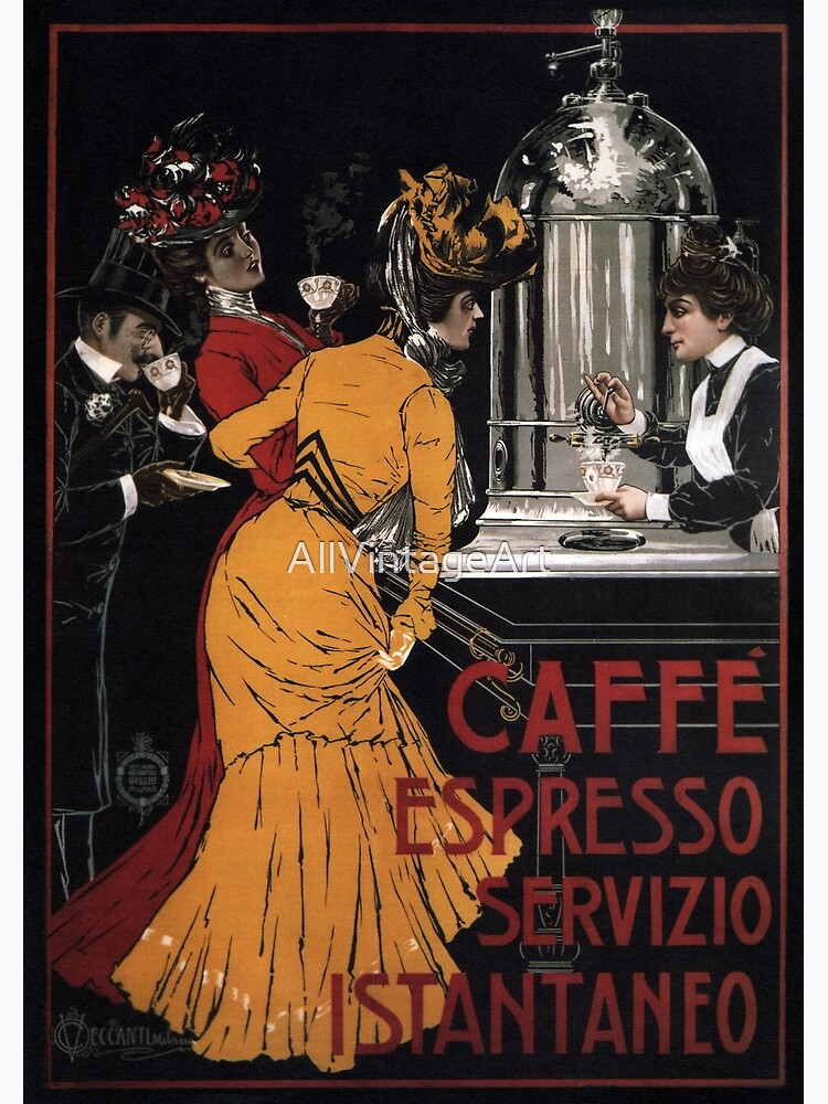 "Vintage Caffe Espresso Kaffee Werbung 1900" Poster von AllVintageArt ...