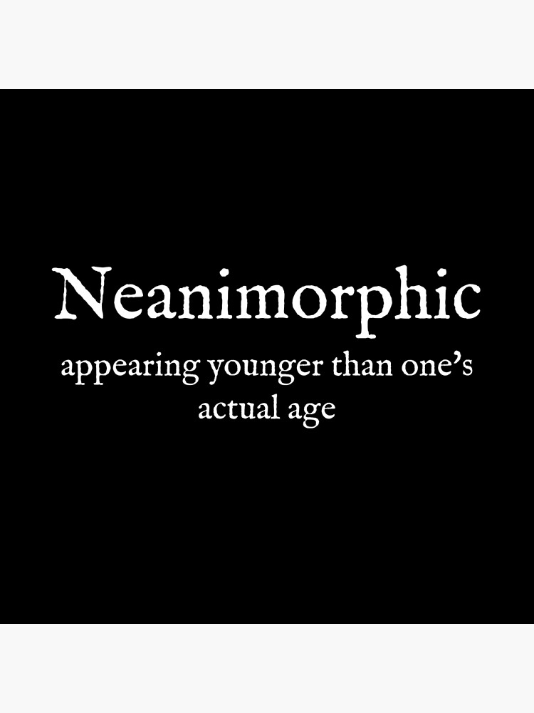 "N: Neanimorphic:English:White Text " Art Board Print for Sale by ...