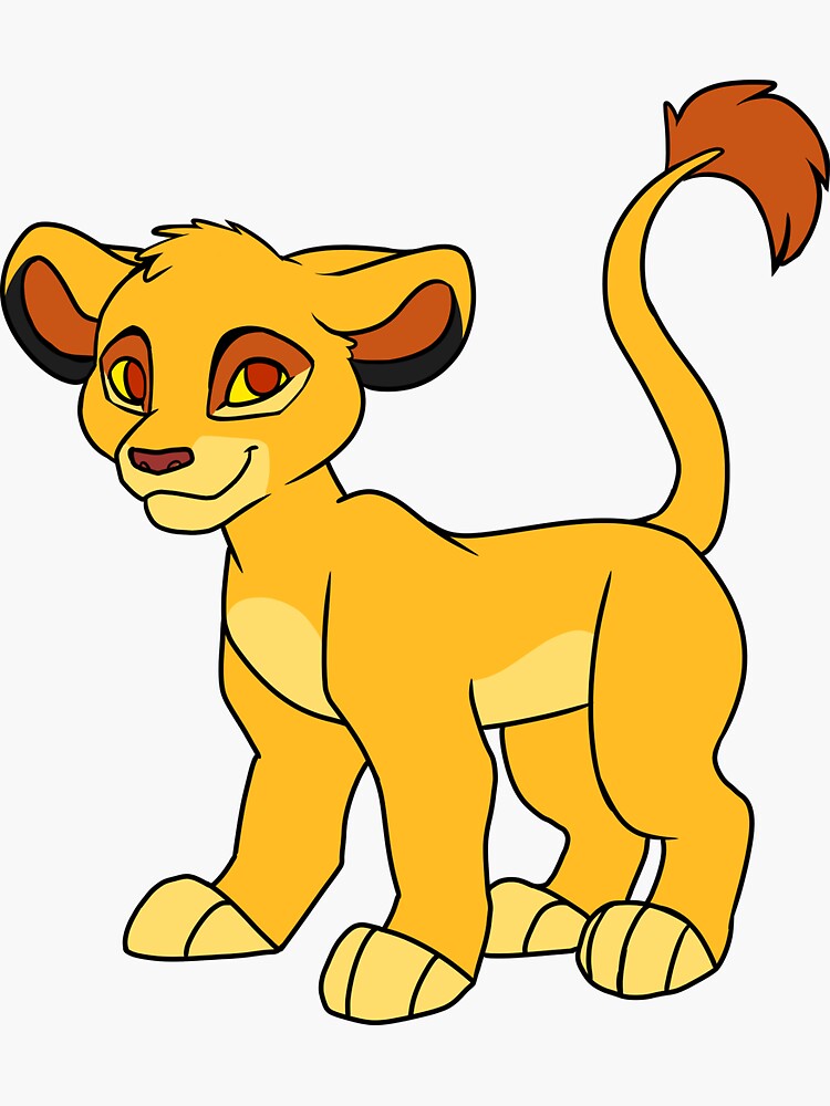 "TLK Cub - Simba" Sticker for Sale by Draikinator | Redbubble