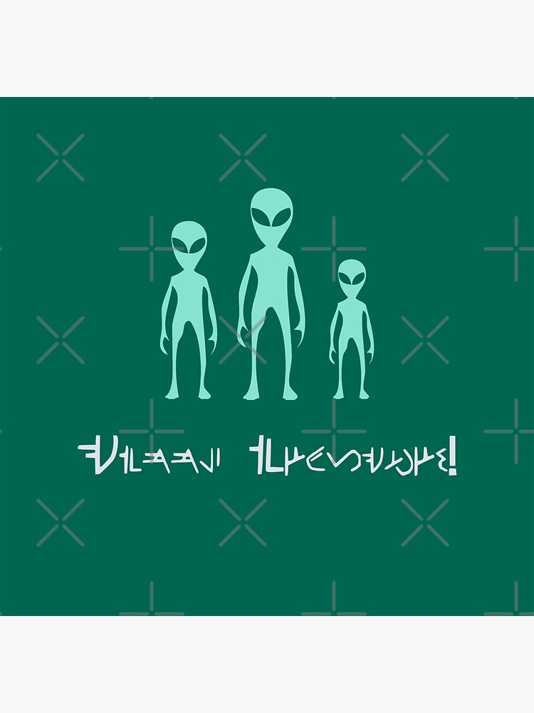 ""Hello Earthman!" Aliens" Sticker for Sale by mstfcntrk | Redbubble