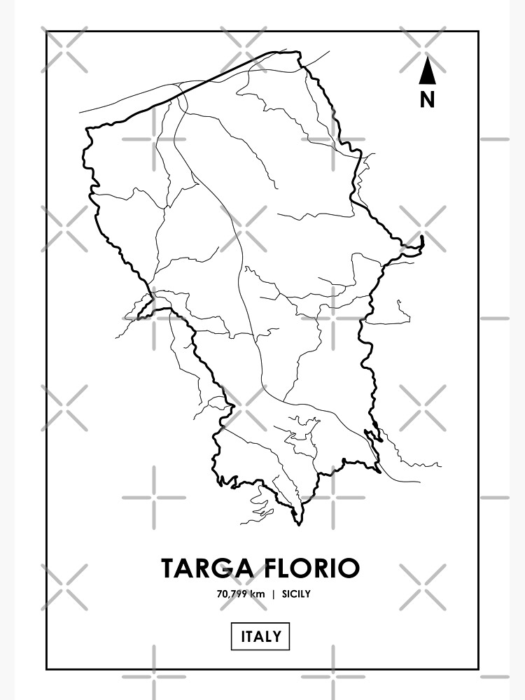 Targa Florio Sicily Map Drepanum TARGA FLORIO 72 Km SICILY Track Map