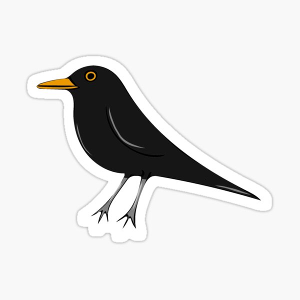 "Blackbird - bird" Sticker for Sale by quali-shirts | Redbubble