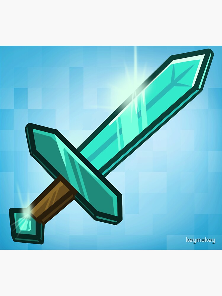 "Minecraft Sword" Sticker by keymakey | Redbubble