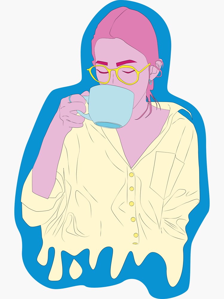 "Mmmm coffee" Sticker for Sale by ajlawburg | Redbubble