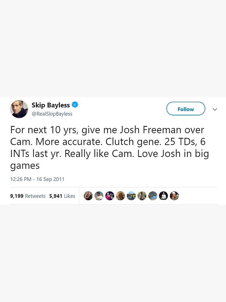 "Skip Bayless Tweet" Sticker by jpmstickers | Redbubble