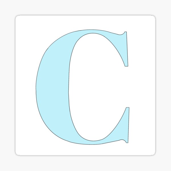 Pegatina «La letra C (azul pastel)» de drawingbystephx | Redbubble