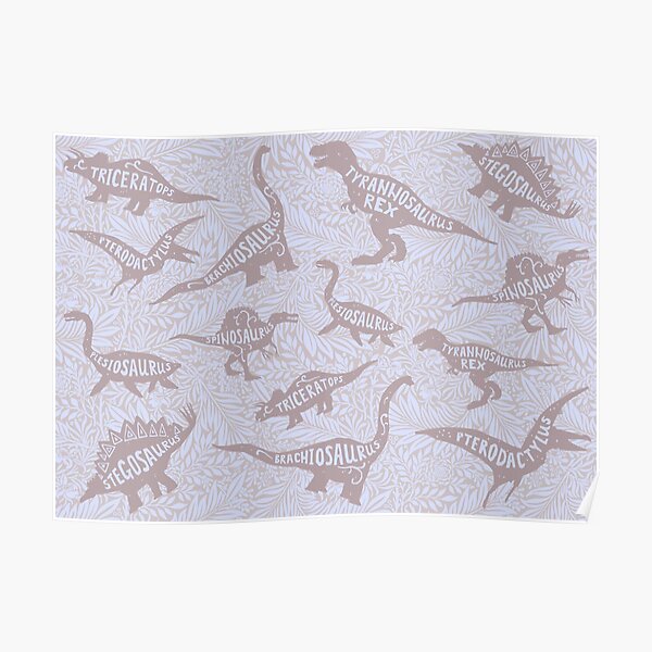 "William Morris Dinosaurs" Poster for Sale by heroics | Redbubble