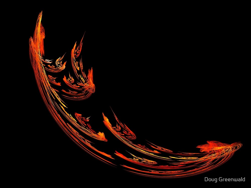 "Flame Swoosh" by Doug Greenwald | Redbubble
