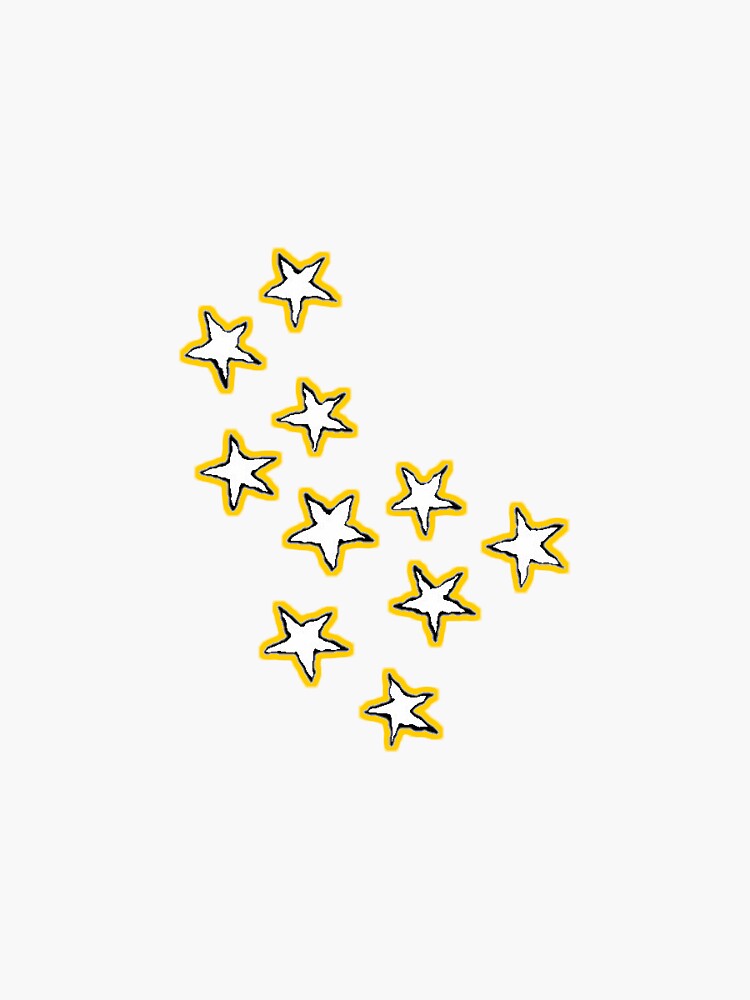 "Aesthetic Yellow stars sticker" Sticker by Eleanorjb11 | Redbubble