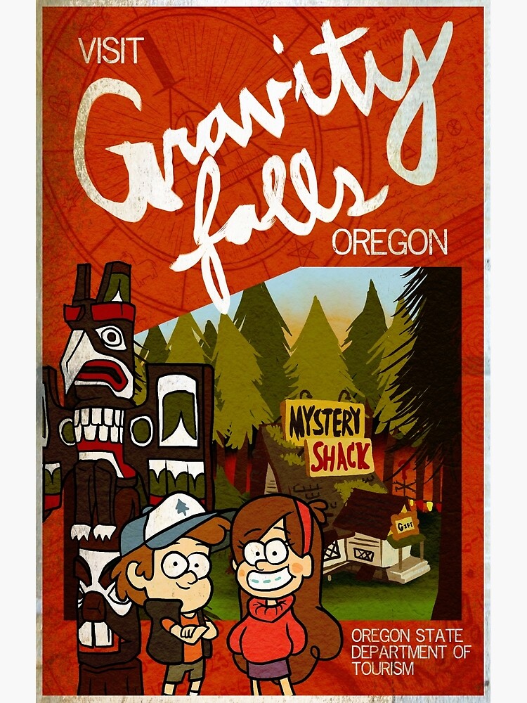 "Visit Gravity Falls" Poster for Sale by marachistudios | Redbubble