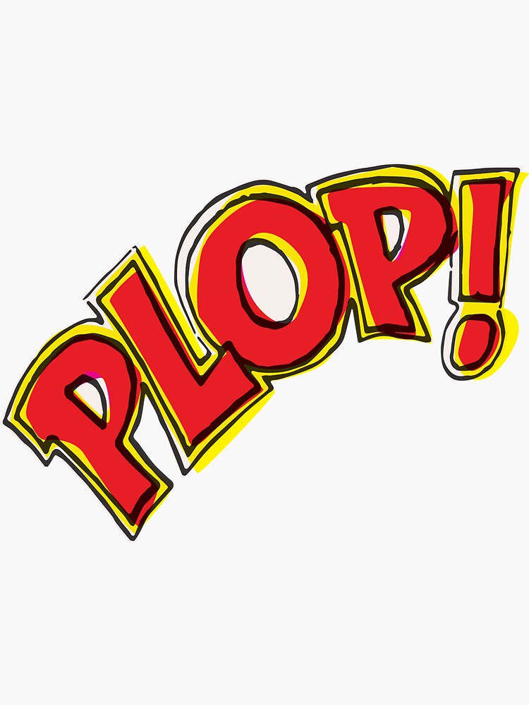 "PLOP!" Sticker by MStyborski | Redbubble