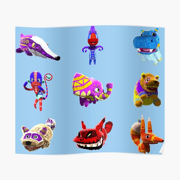 "Viva Pinata Large Animals" Poster for Sale by VolatileMatter | Redbubble