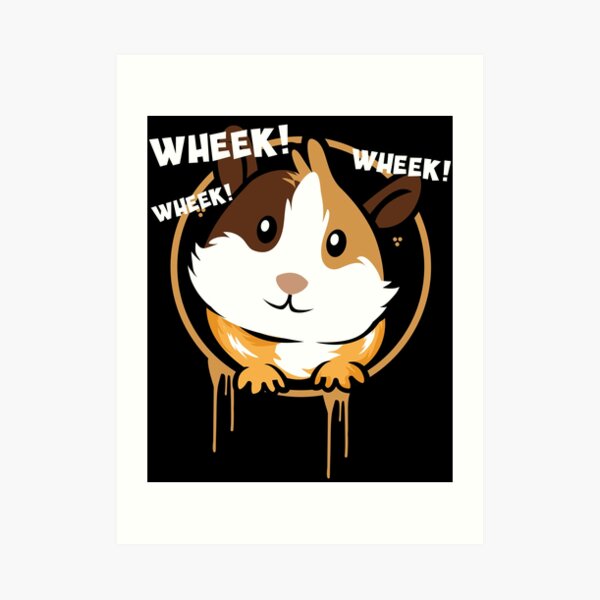 "Love Guinea Pigs Wheek Love This graphic Wheek Wheek" Art Print by ...