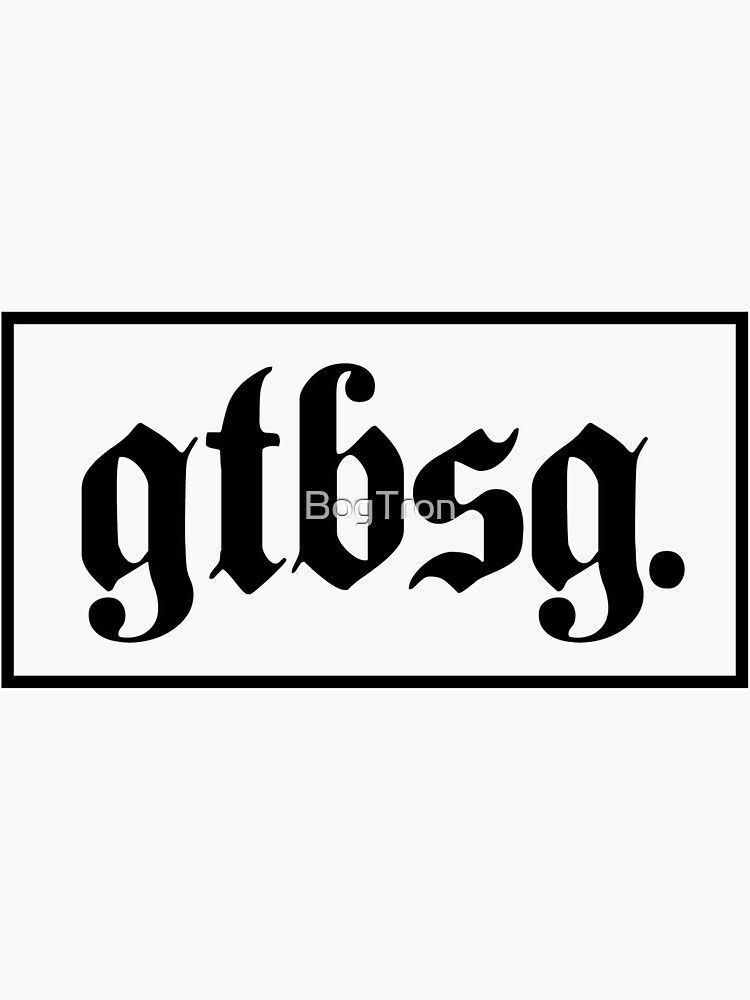 "GTBSG Logo" Sticker for Sale by BogTron | Redbubble