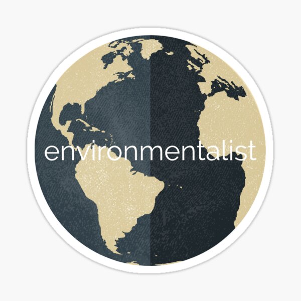 "Environmentalist Globe" Sticker for Sale by barefootenv | Redbubble