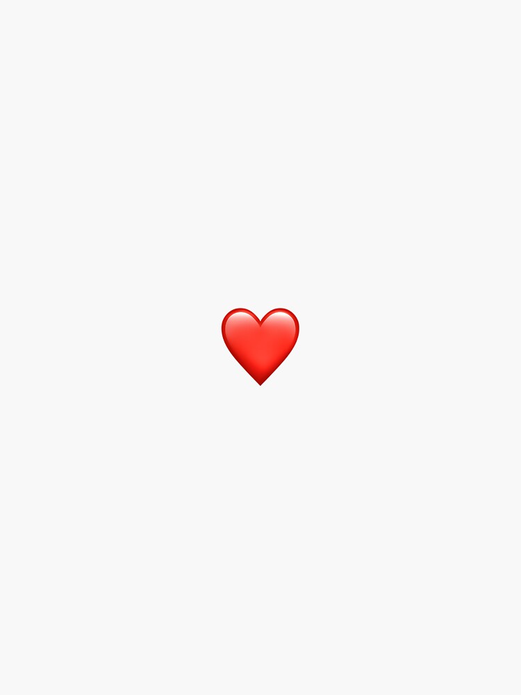 "Red Heart EMOJI" Sticker for Sale by joemcl | Redbubble
