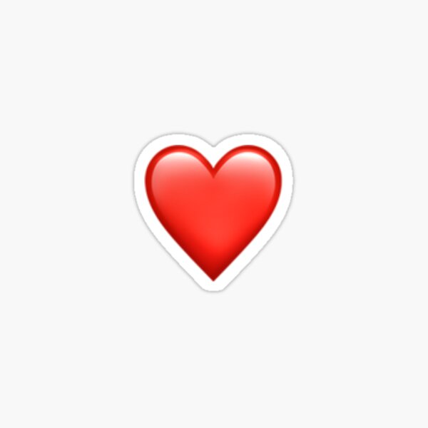 "Red Heart EMOJI" Sticker for Sale by joemcl | Redbubble