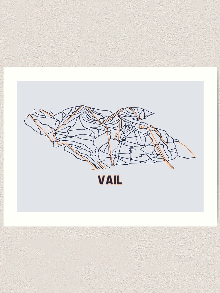"Vail Trail Map" Art Print for Sale by ChasingGnarnia | Redbubble