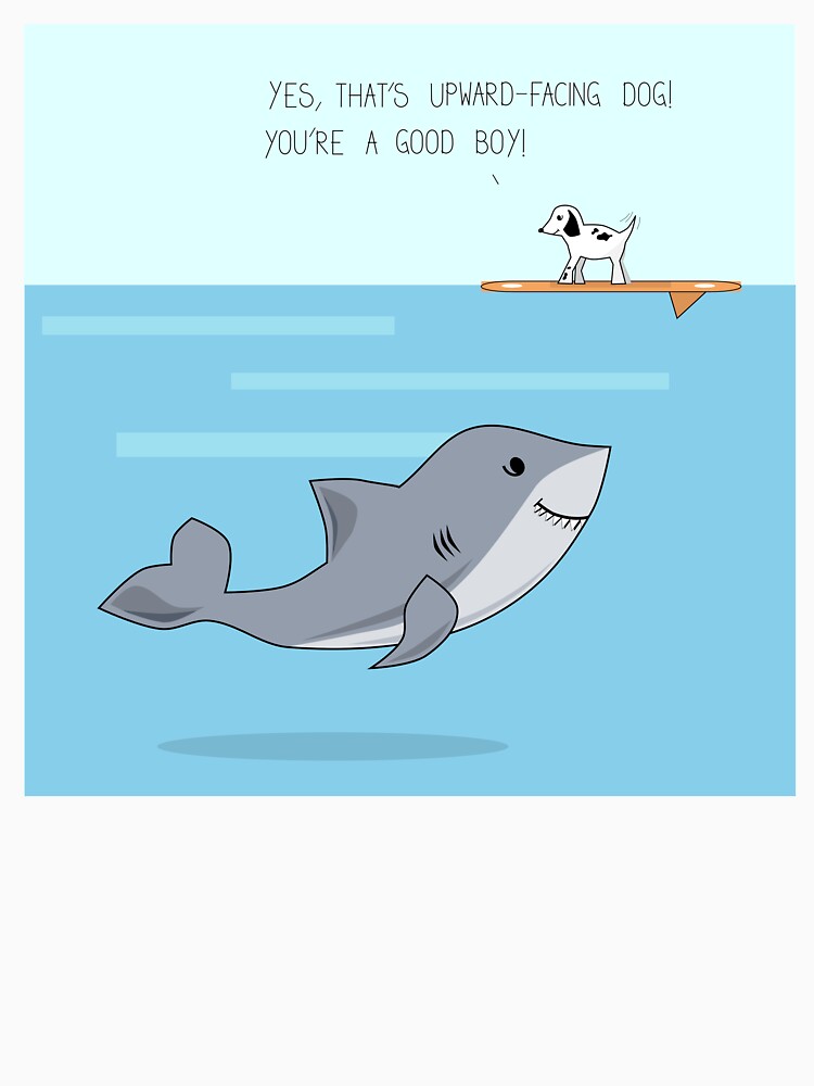 "Shark practicing yoga pose " T-shirt for Sale by SooperYela ...