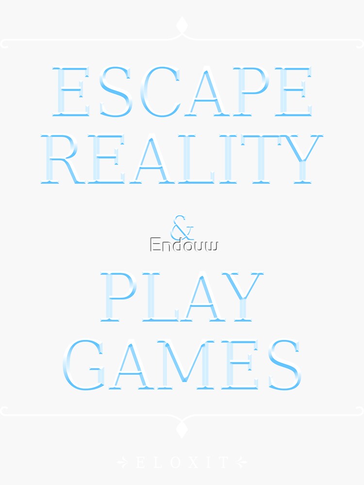 "No real life - for gamers" Sticker for Sale by Endouw | Redbubble