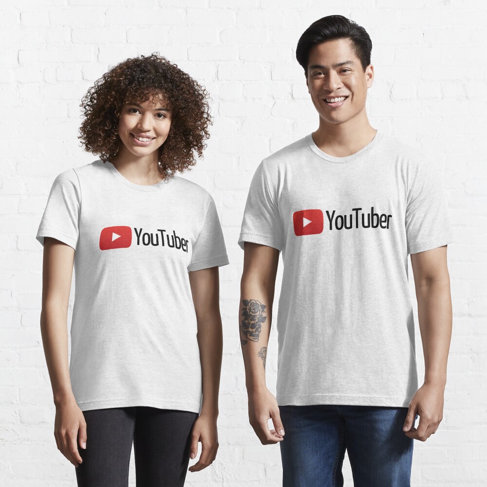 "YouTuber (Black Text)" T-shirt for Sale by 42AndAHalf | Redbubble