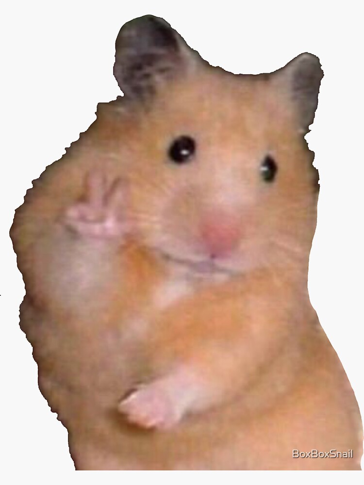 "Peace Sign Hamster " Sticker by livluvsyou | Redbubble