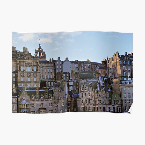 "Tenements (Apartments) Of Edinburgh City, Scotland, UK" Poster by ...