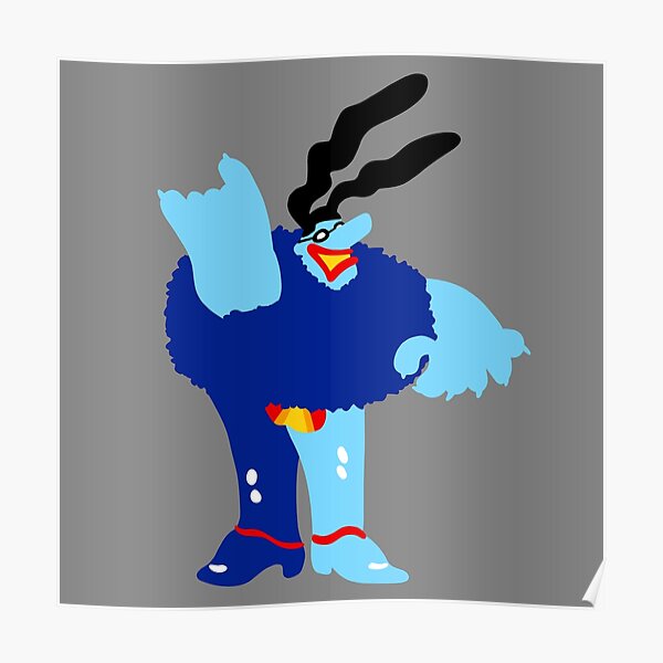 "Minimal Blue Meanie" Poster by Bleachie | Redbubble