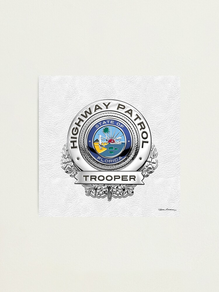 Impression photo « Florida Highway Patrol - Insigne de soldat FHP sur ...