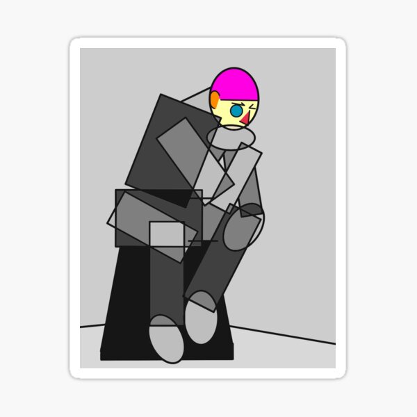 "the thinker" Sticker for Sale by nicolette00 | Redbubble