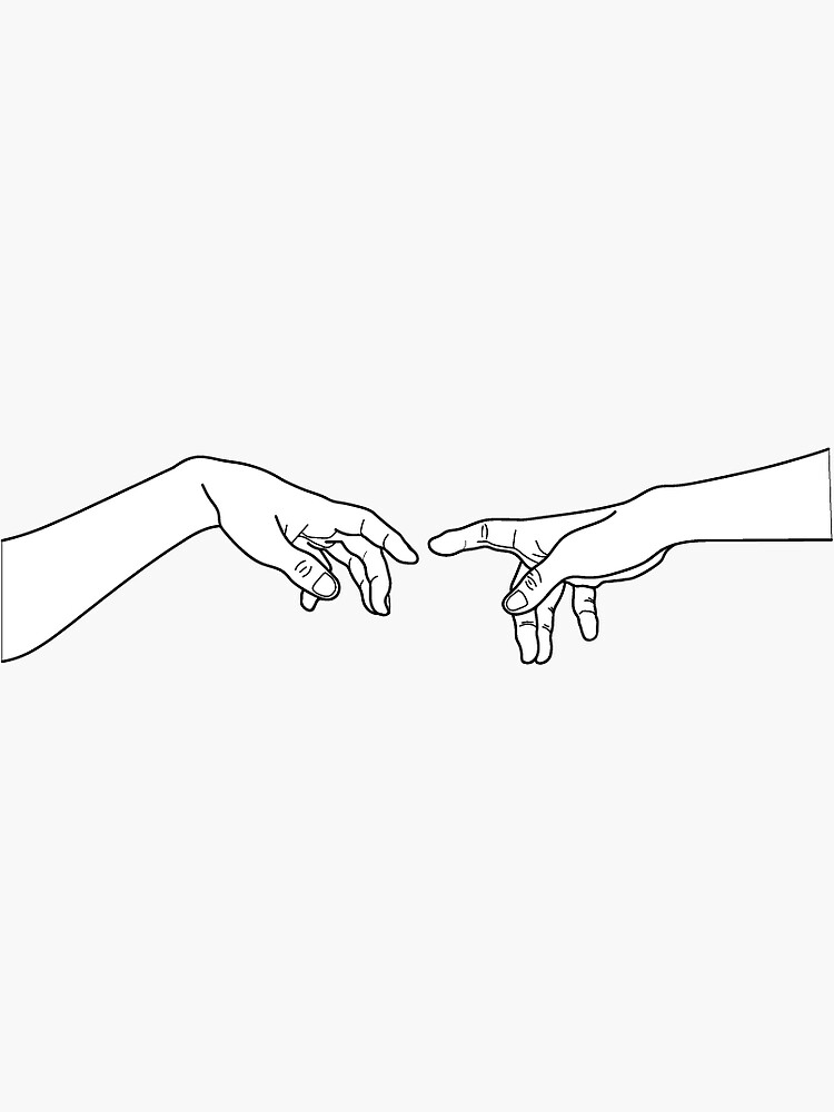 "The Creation of Adam" Sticker for Sale by ekm5 | Redbubble