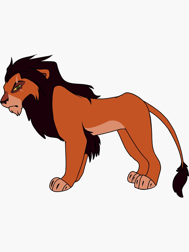 "TLK Lion - Scar" Sticker for Sale by Draikinator | Redbubble