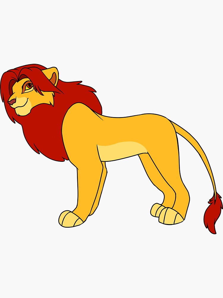 "TLK Lion - Simba" Sticker for Sale by Draikinator | Redbubble