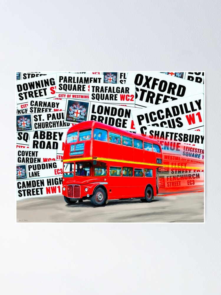 "Classic Red London Double decker Routemaster Bus" Poster for Sale by ...